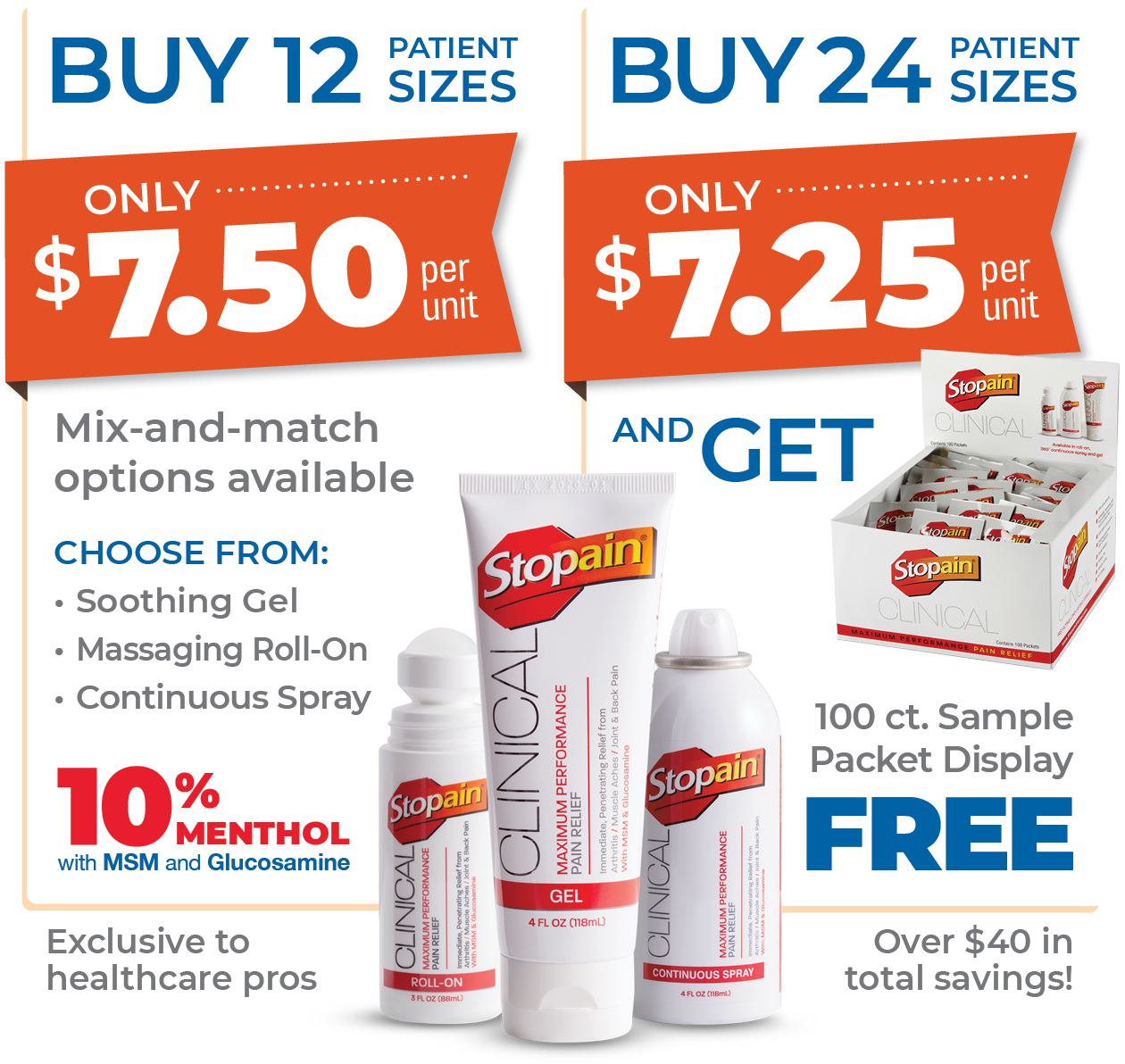 Stopain® Clinical Upgrade & Save Sales Event